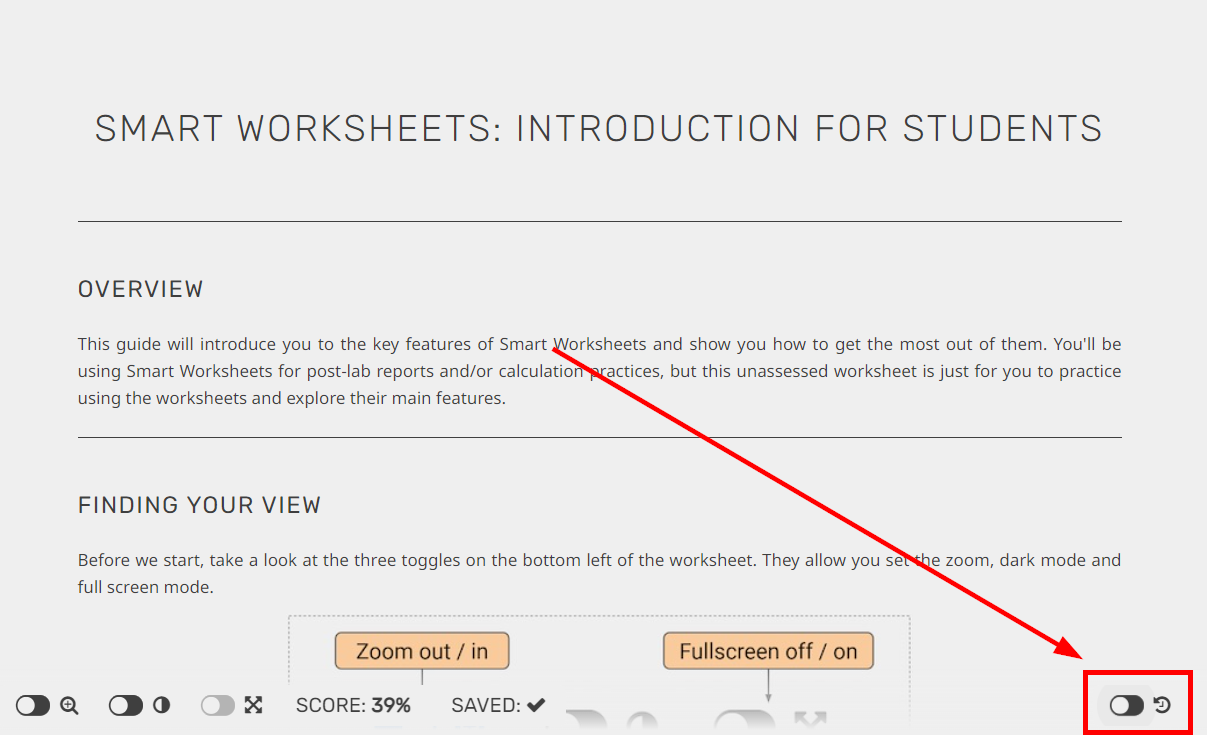 Achieve > Introduction to Smart Worksheets for instructors