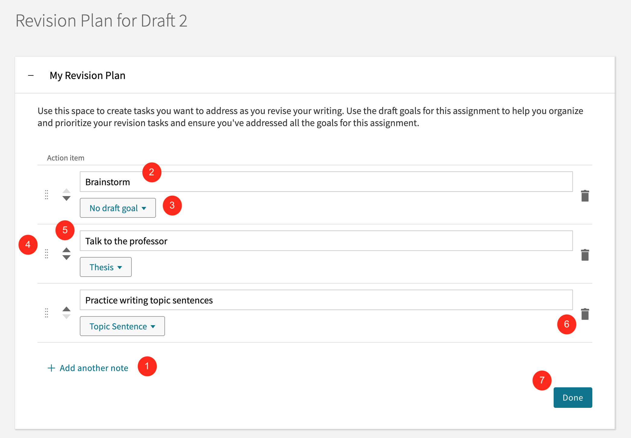 Achieve > Add notes and reviewer feedback to your revision plan for a ...