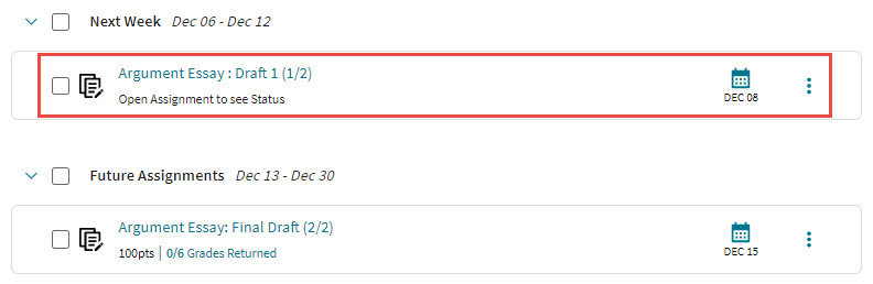 Achieve > Create and modify editing marks for Writing assignments