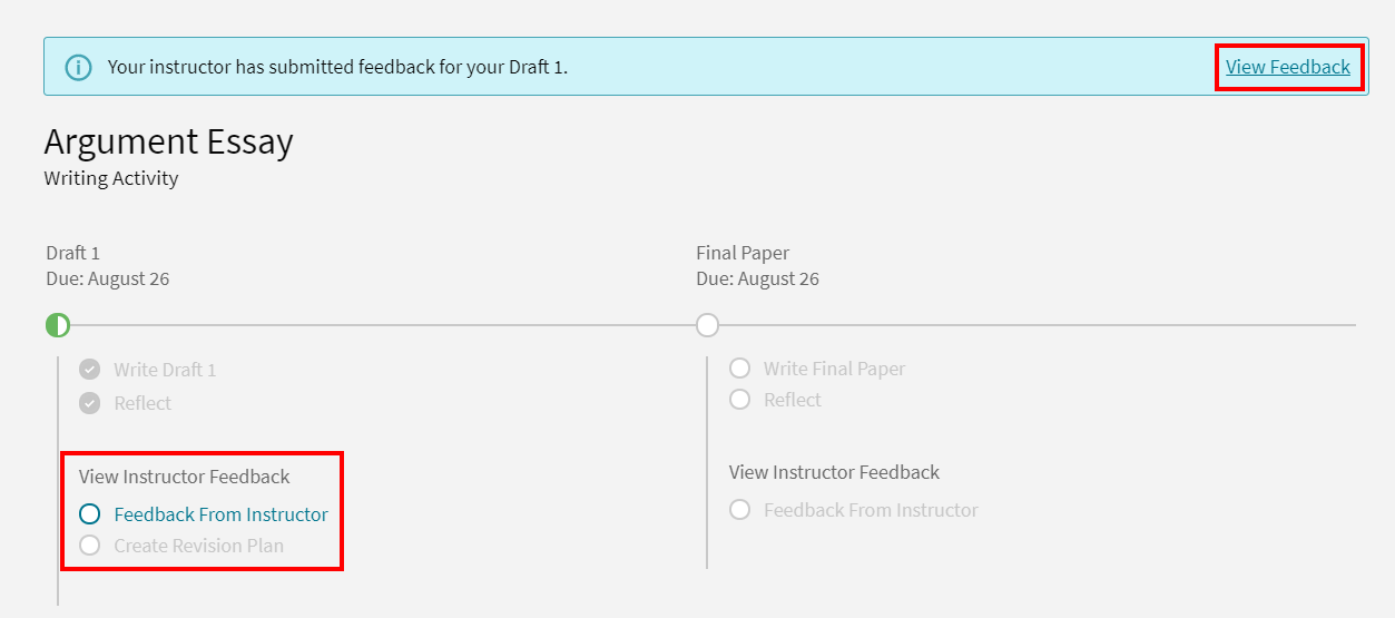 Achieve > Completing a Writing assignment