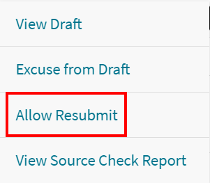 Achieve > Allow students to resubmit a Writing assignment