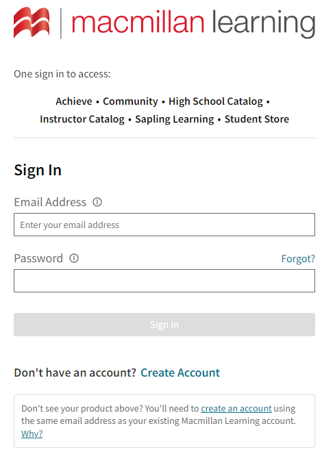 Achieve > Create an account