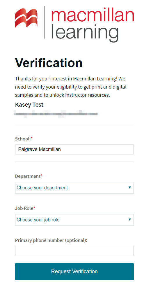 Register for a Macmillan Learning instructor account or a BFW High ...
