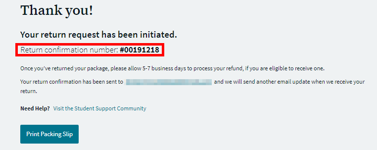 Student Store > How do I return my rental?