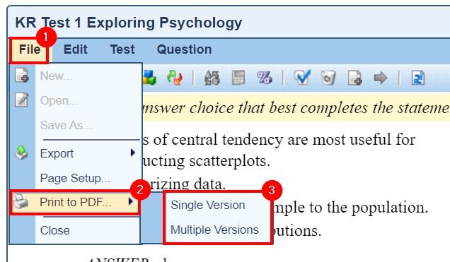 Create a test in the Macmillan Learning Test Bank