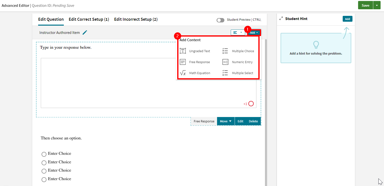 Achieve > Question Authoring in Assessments (Advanced)