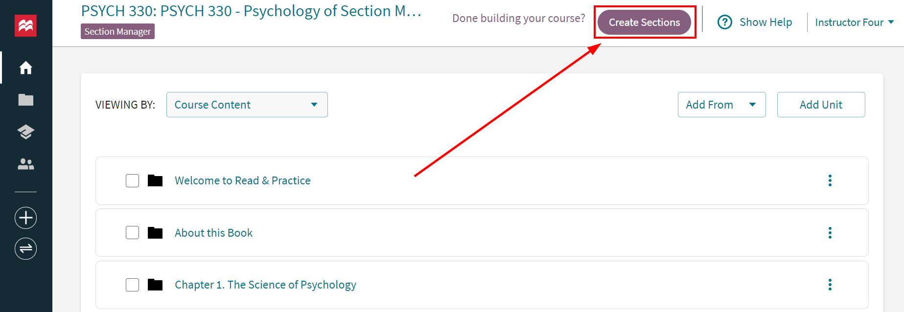 Achieve > Create and manage sections with a Section Manager