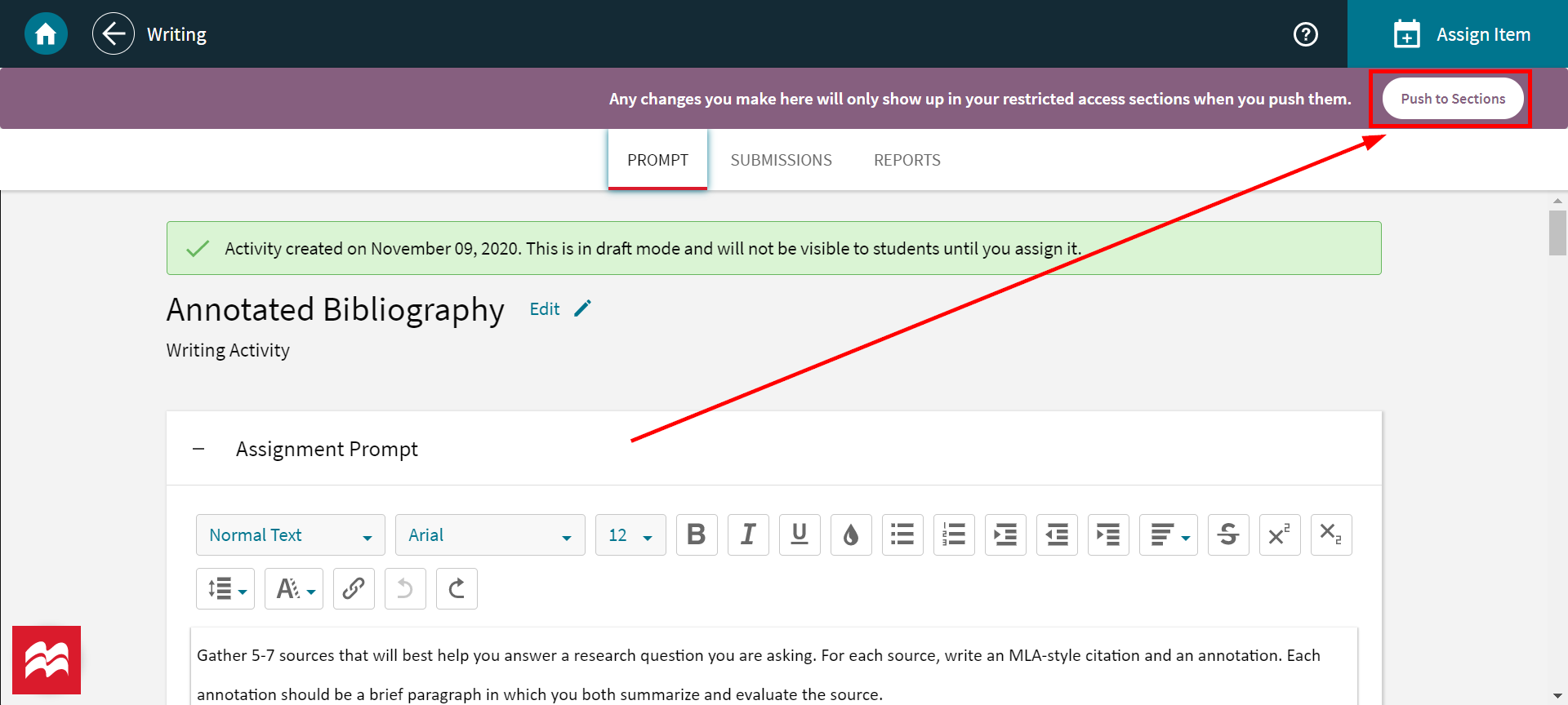 Achieve > Create and manage sections with a Section Manager