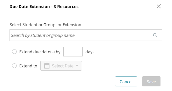 Achieve > Allow late submissions or due date extensions