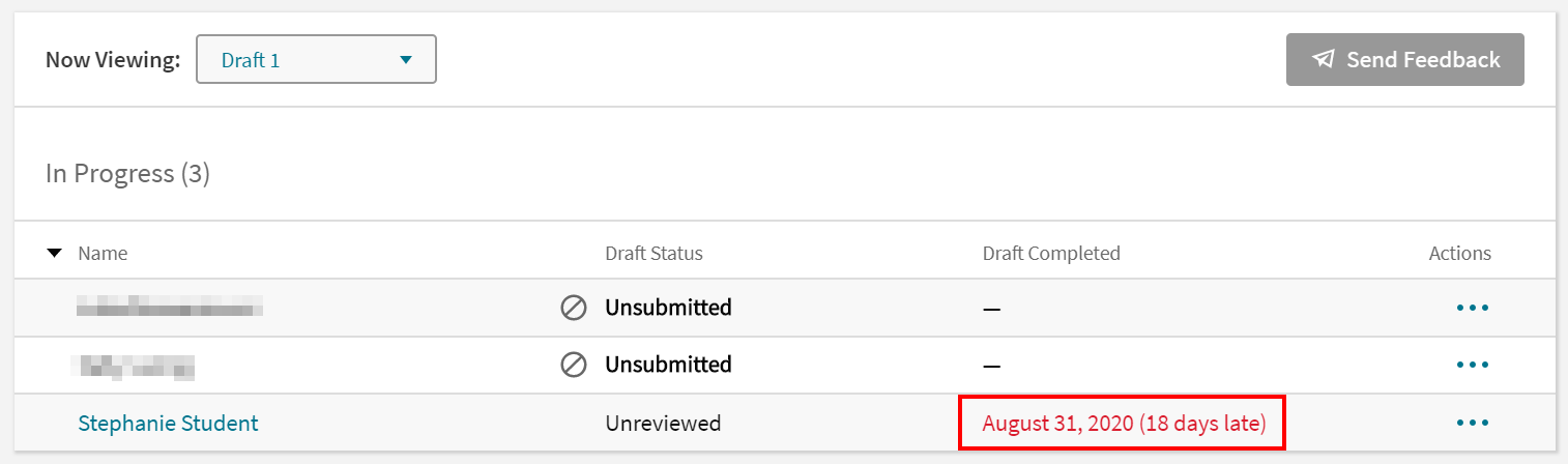 Achieve > Allow late submissions or due date extensions