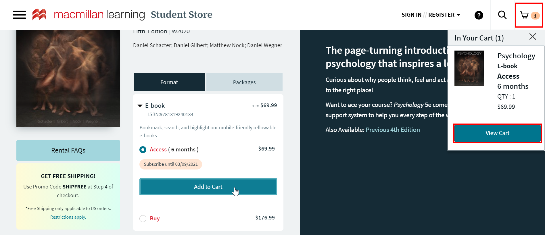 Student Store > Purchase access to a Macmillan Learning e-book