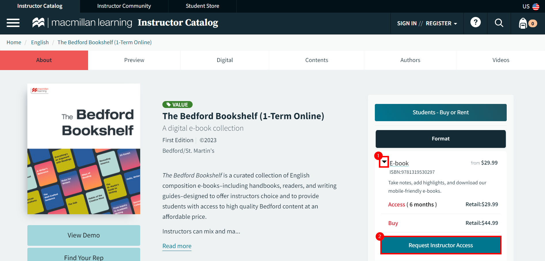 The Bedford Bookshelf Collection