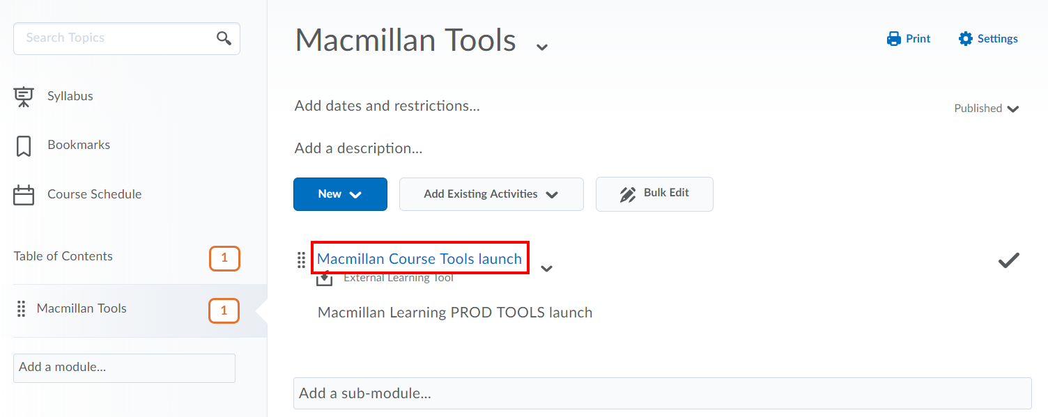 Achieve integration with D2L/Brightspace for instructors and teachers