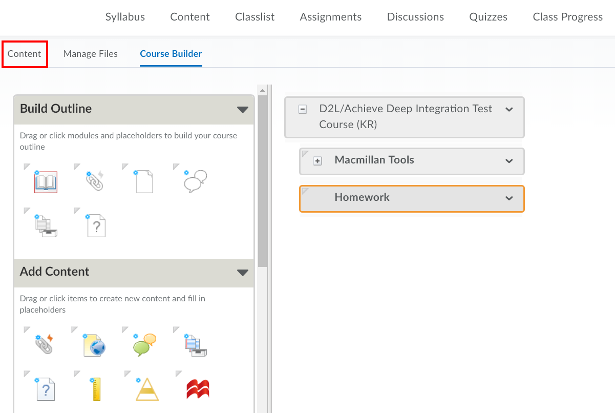Achieve integration with D2L/Brightspace for instructors and teachers