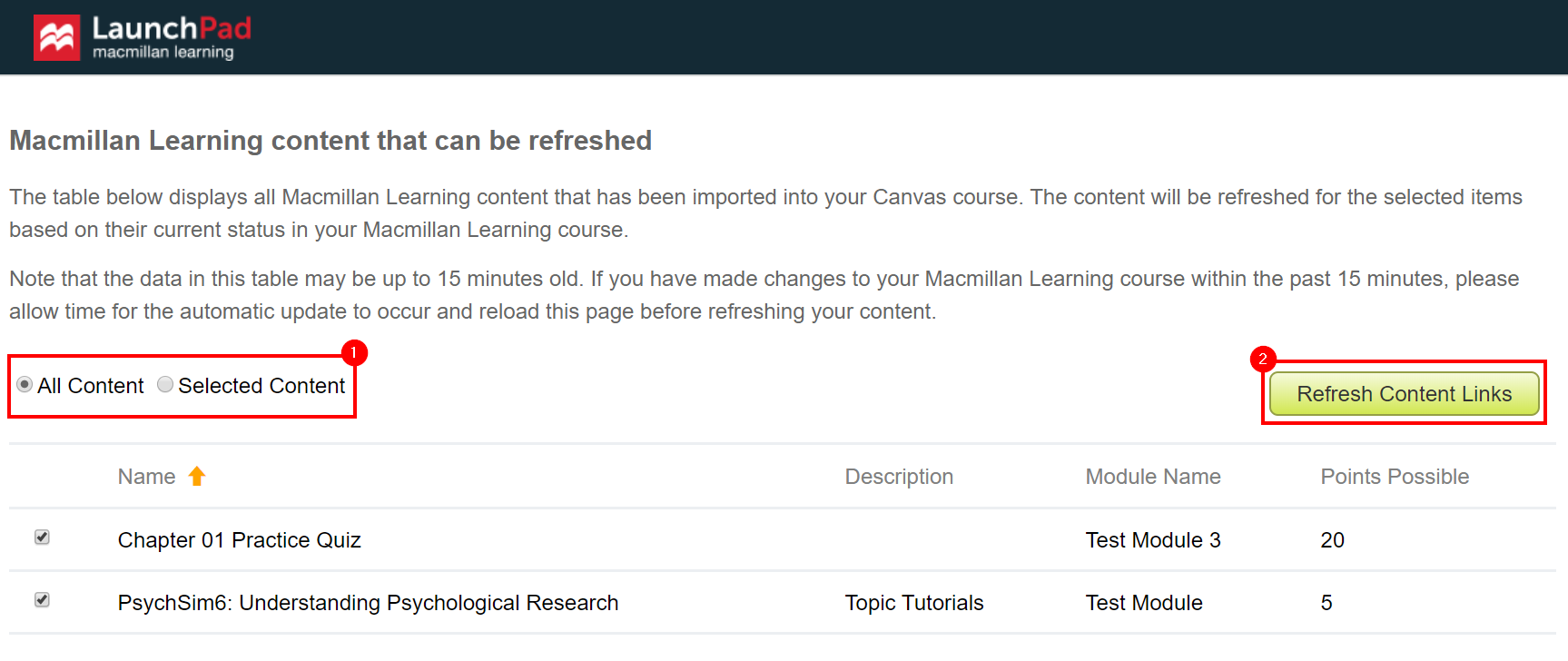 Using Macmillan/BFW Course Tools in your Canvas course