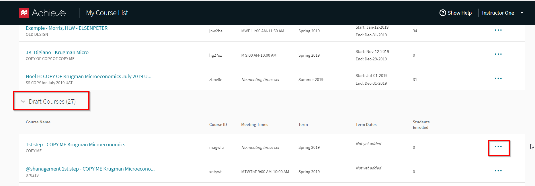 Allow your students to join an Achieve course