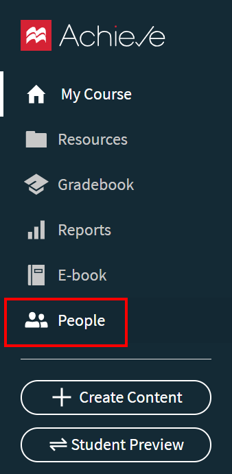 Allow your students to join an Achieve course