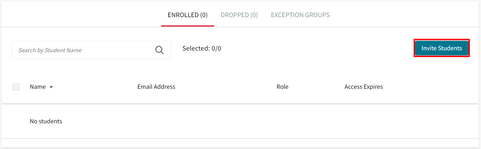 Allow your students to join an Achieve course