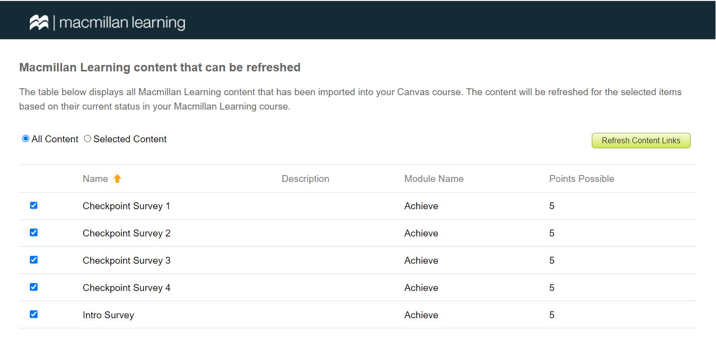 Using Macmillan/BFW Course Tools in your Canvas course