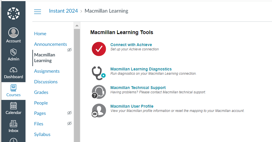 Administrators: Integrate Macmillan or BFW courses with Canvas LTI 1.0 ...