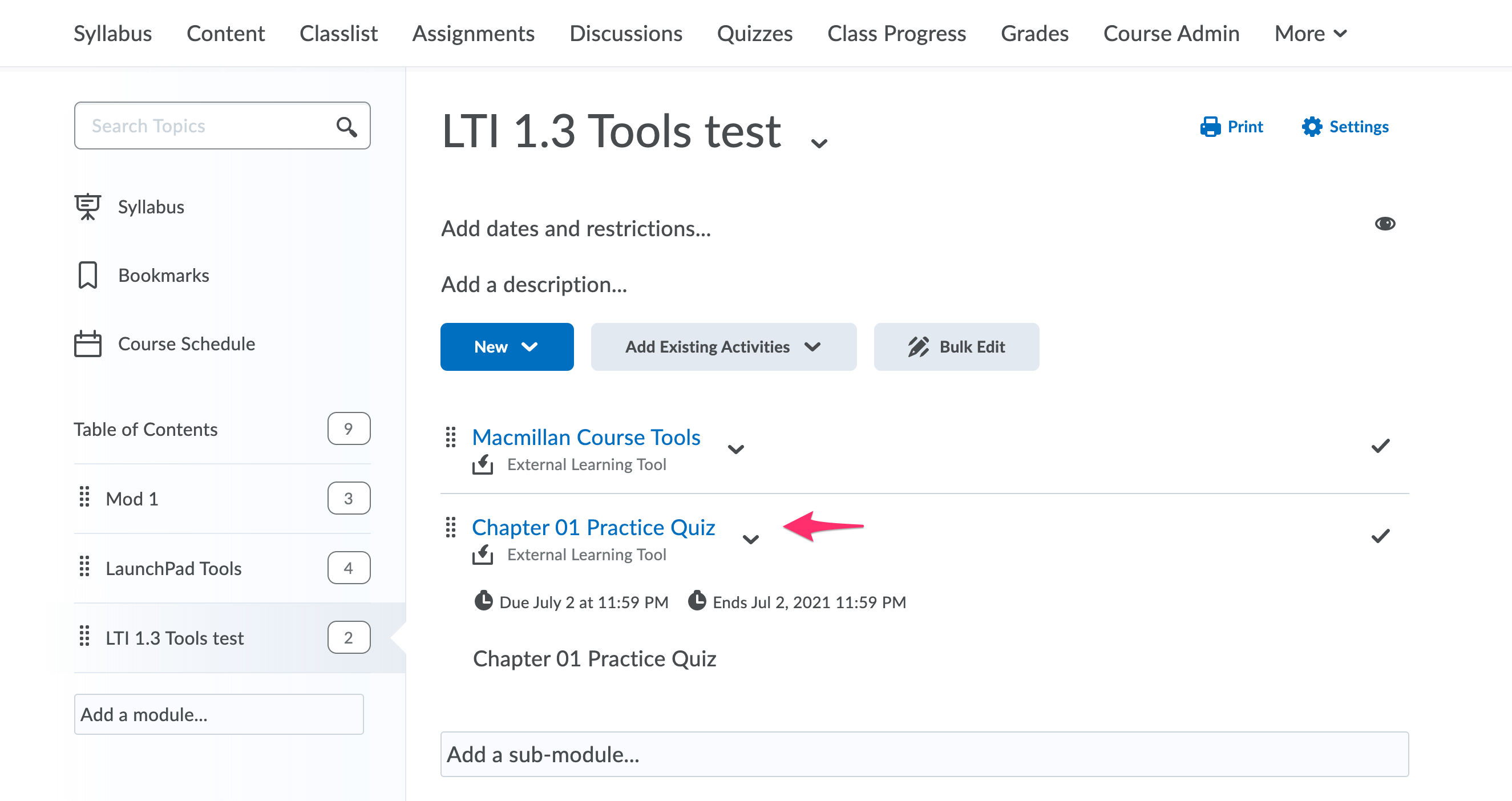 Integrate your Achieve course with D2L/Brightspace using LTI Advantage (LTI 1.3)