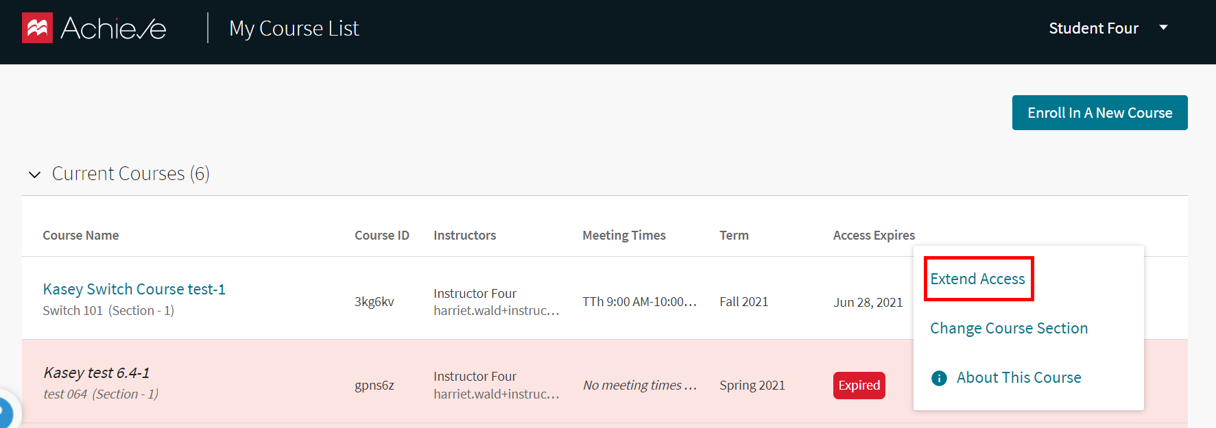 Achieve (Higher Ed) > Convert free trial access to full access