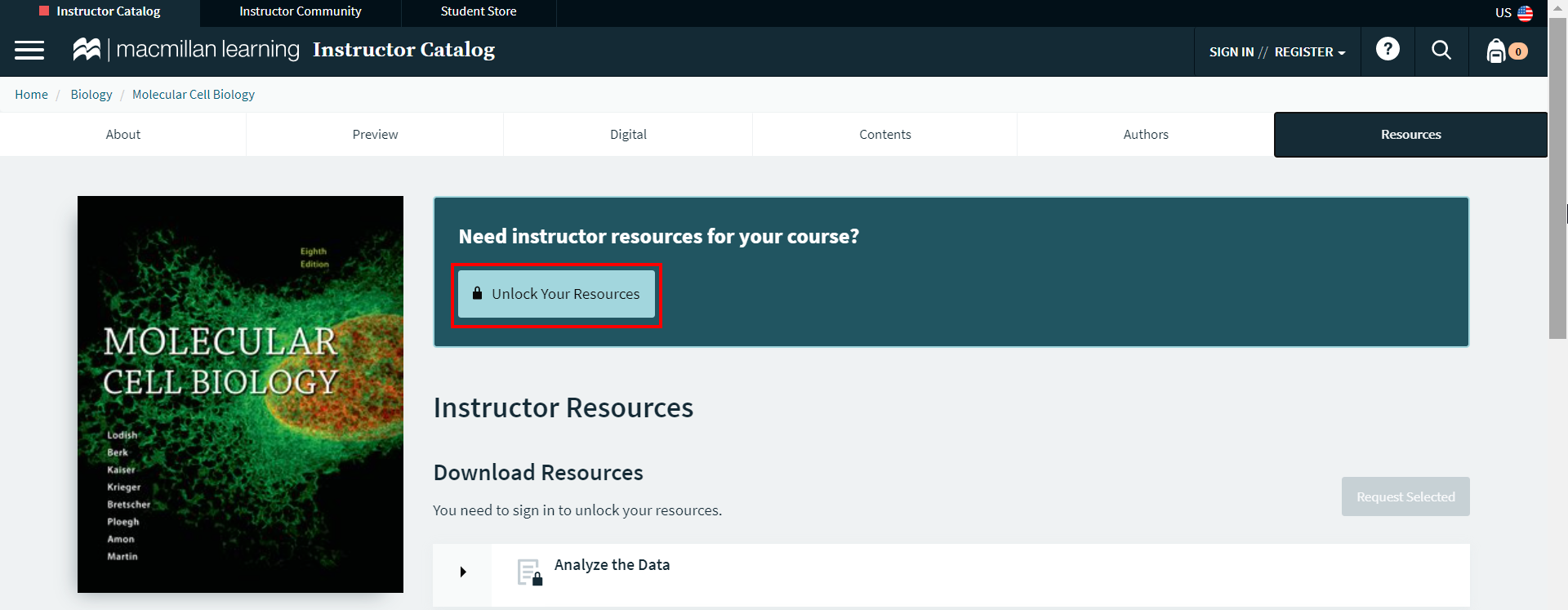 Access instructor or teacher resources