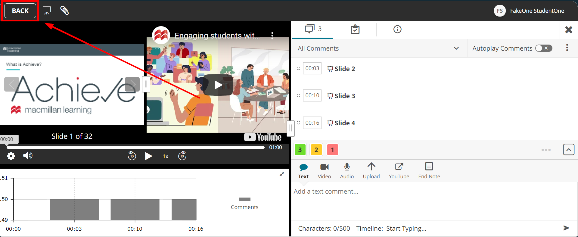 Achieve > GoReact: Giving feedback and grading