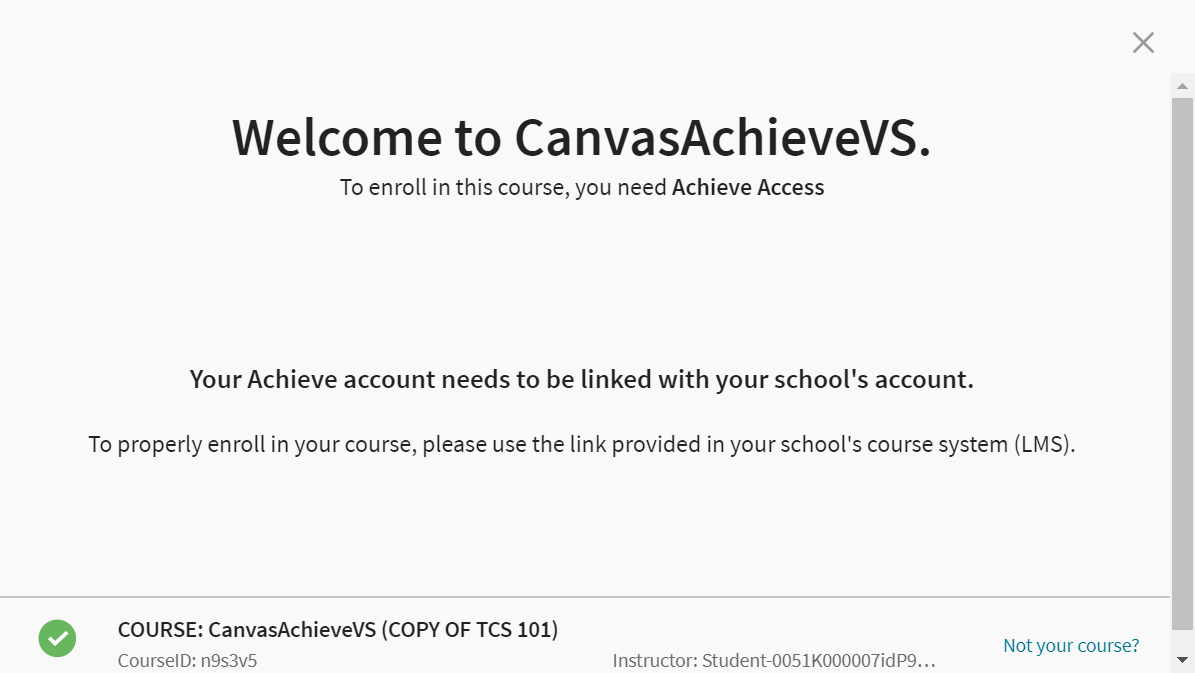 Enroll in an Achieve course