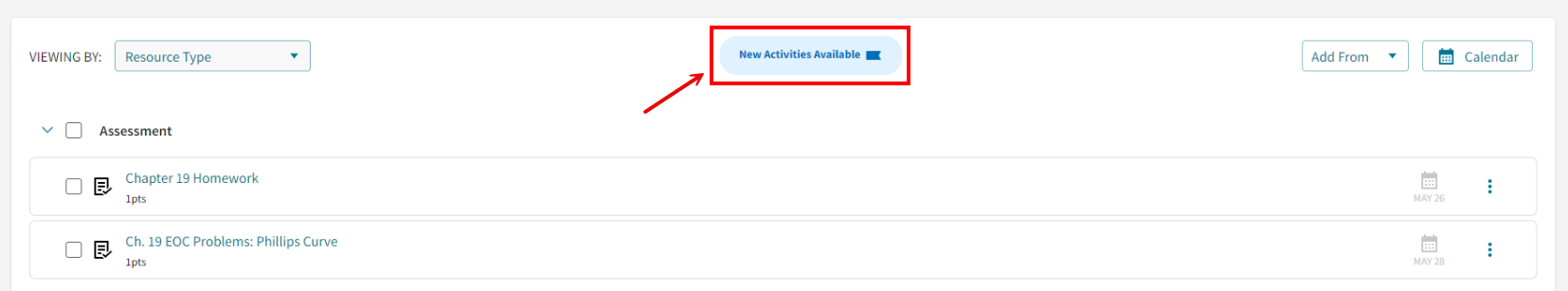 Achieve > Adding New Activities Available