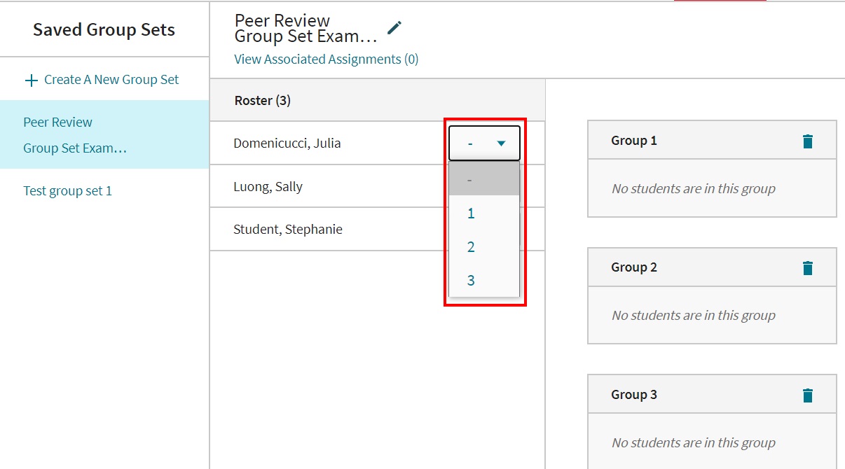 Achieve > Create and edit groups for Writing assignment peer review