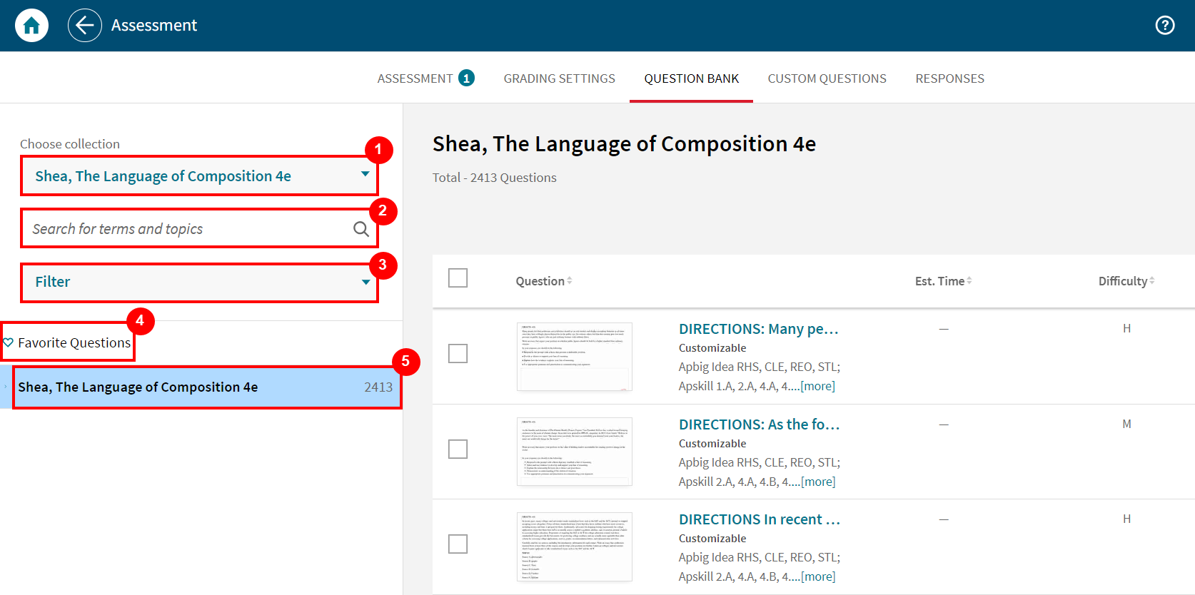 Navigating the Question Bank in Achieve Assessments