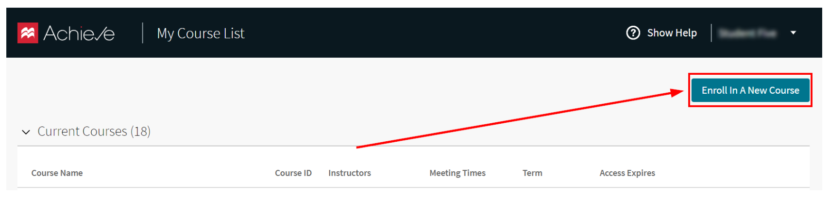 Enroll in an Achieve course