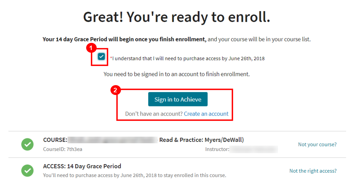Enroll in an Achieve course