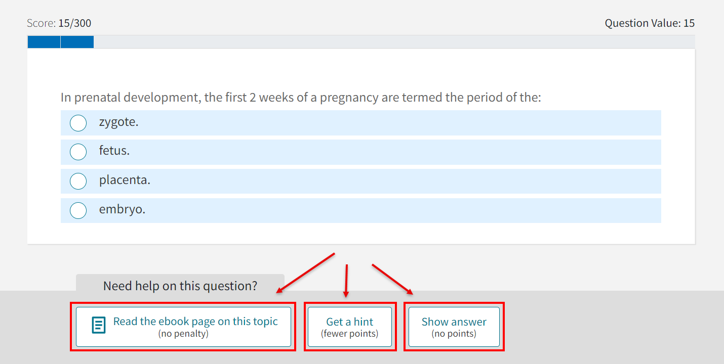 Navigate Adaptive Quizzing (LearningCurve) activities in Achieve