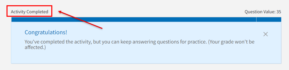 Navigate Adaptive Quizzing (LearningCurve) activities in Achieve