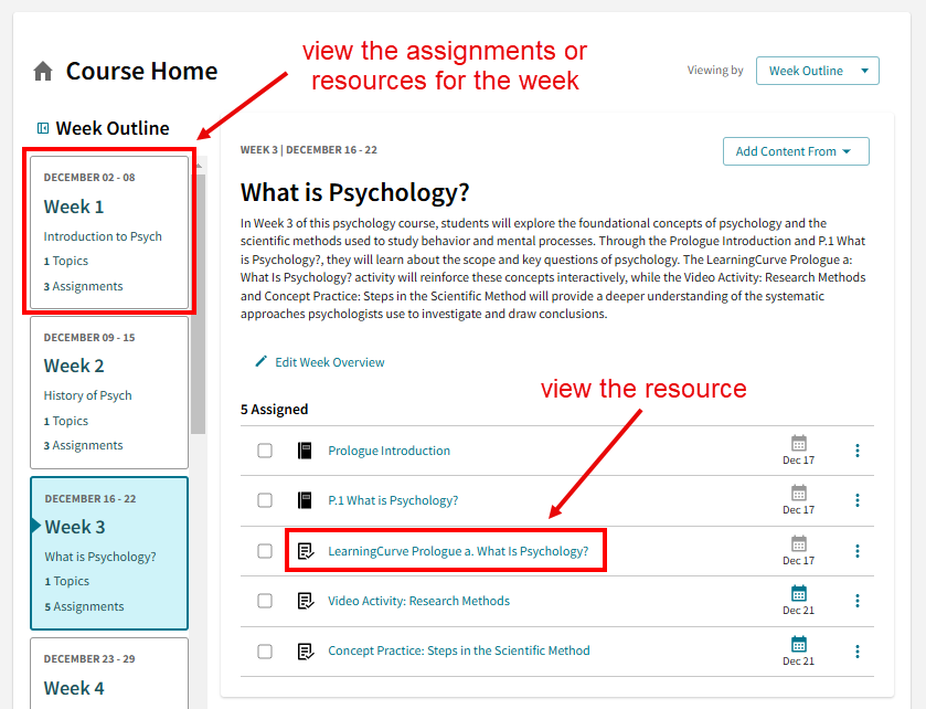Navigate the My Course tab in your Achieve course