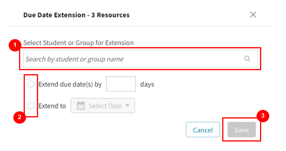 Allow late submissions or give extensions in Achieve