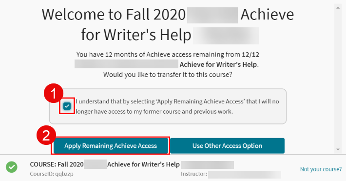 Students: Register for Achieve courses via your school's LMS