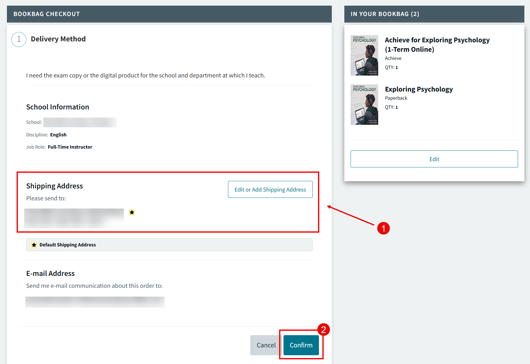 Get an exam or desk copy of a textbook or e-book