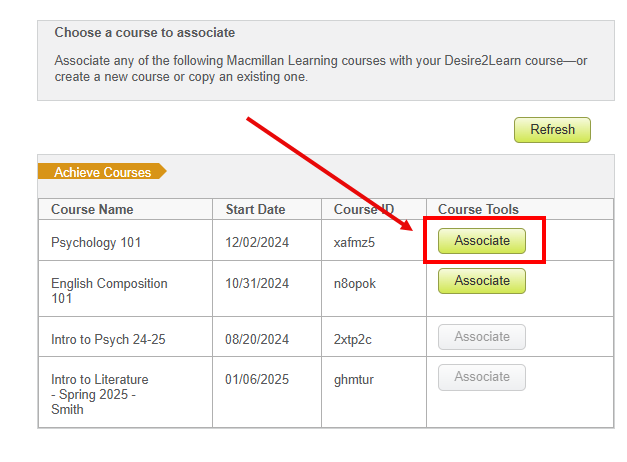 Integrate your Achieve course with D2L/Brightspace using LTI 1.0