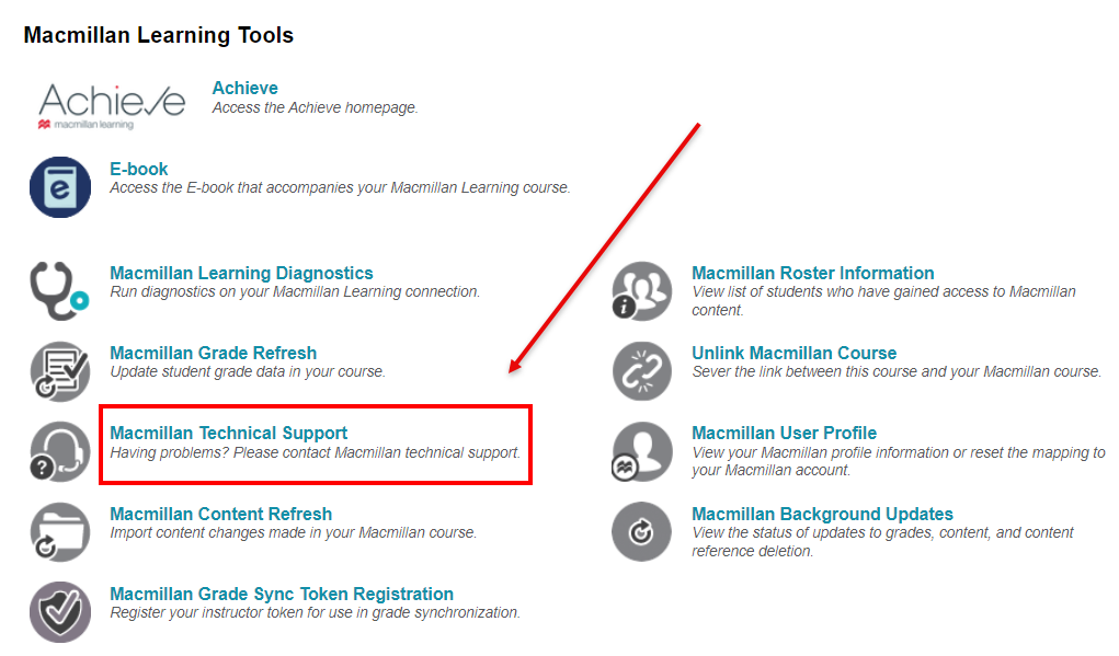 Using Macmillan Course Tools in your Canvas course