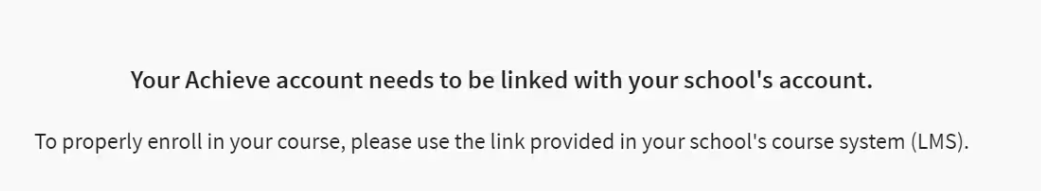 Enroll in an Achieve course