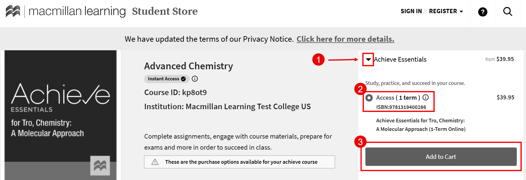 Enroll in an Achieve course