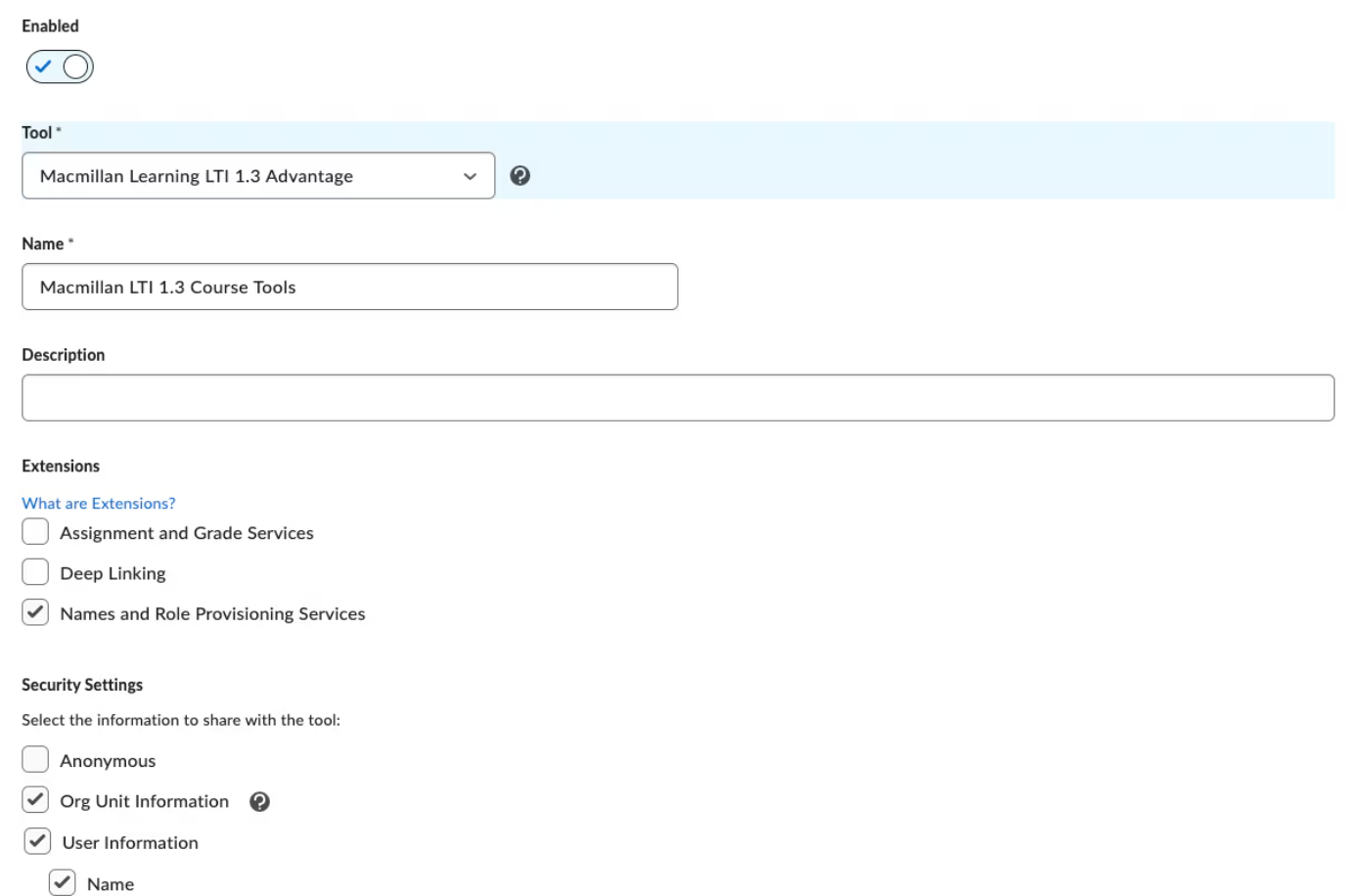 Set up D2L/Brightspace with Achieve using LTI Advantage (LTI 1.3)