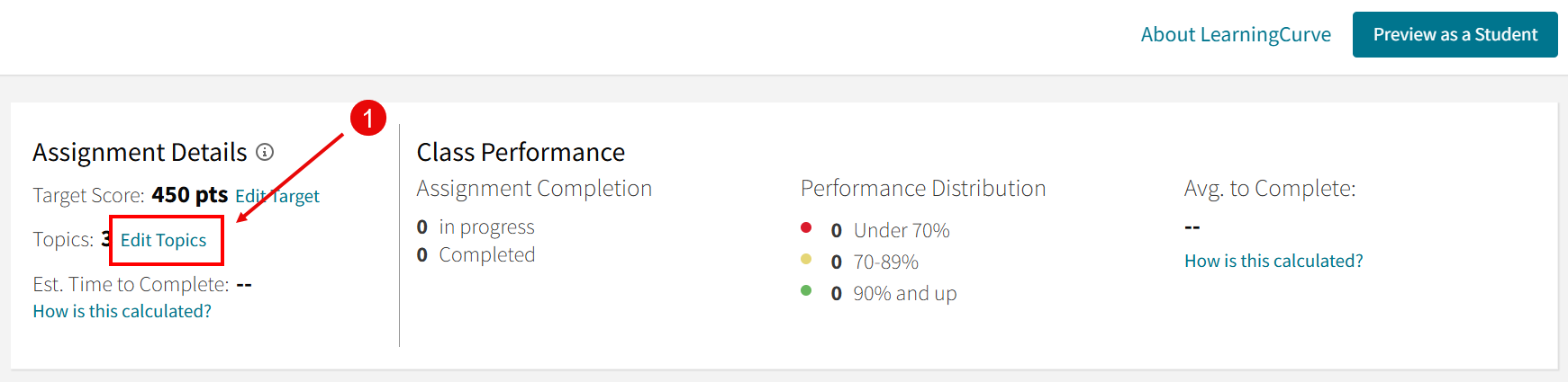 Assigning, editing, and reviewing Adaptive Quizzing (LearningCurve) activities in Achieve