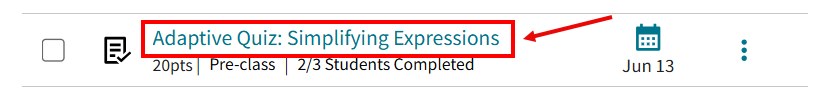 Assigning, editing, and reviewing Adaptive Quizzing (LearningCurve) activities in Achieve