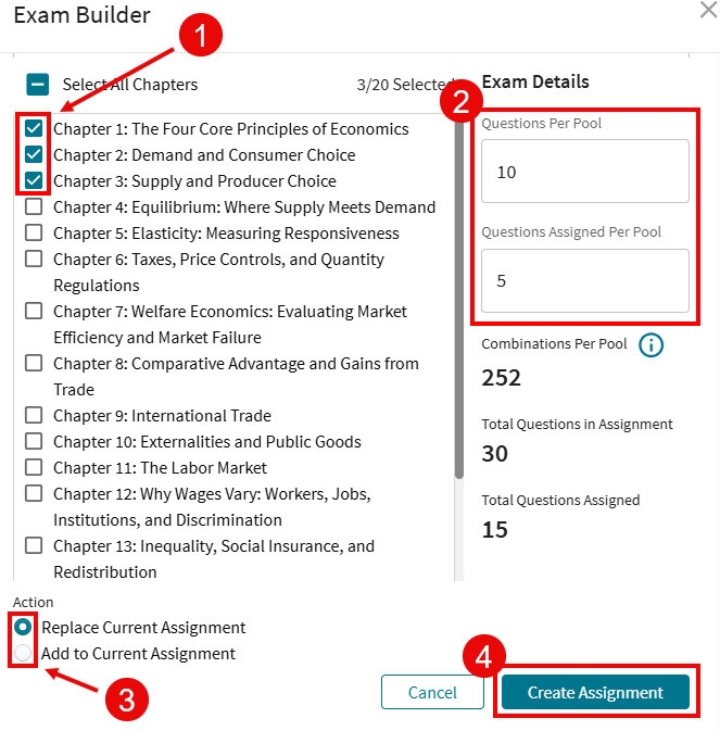 Using Exam Builder in Achieve Assessments