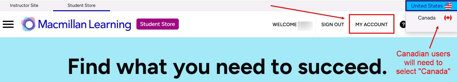 Track an order from the Student Store